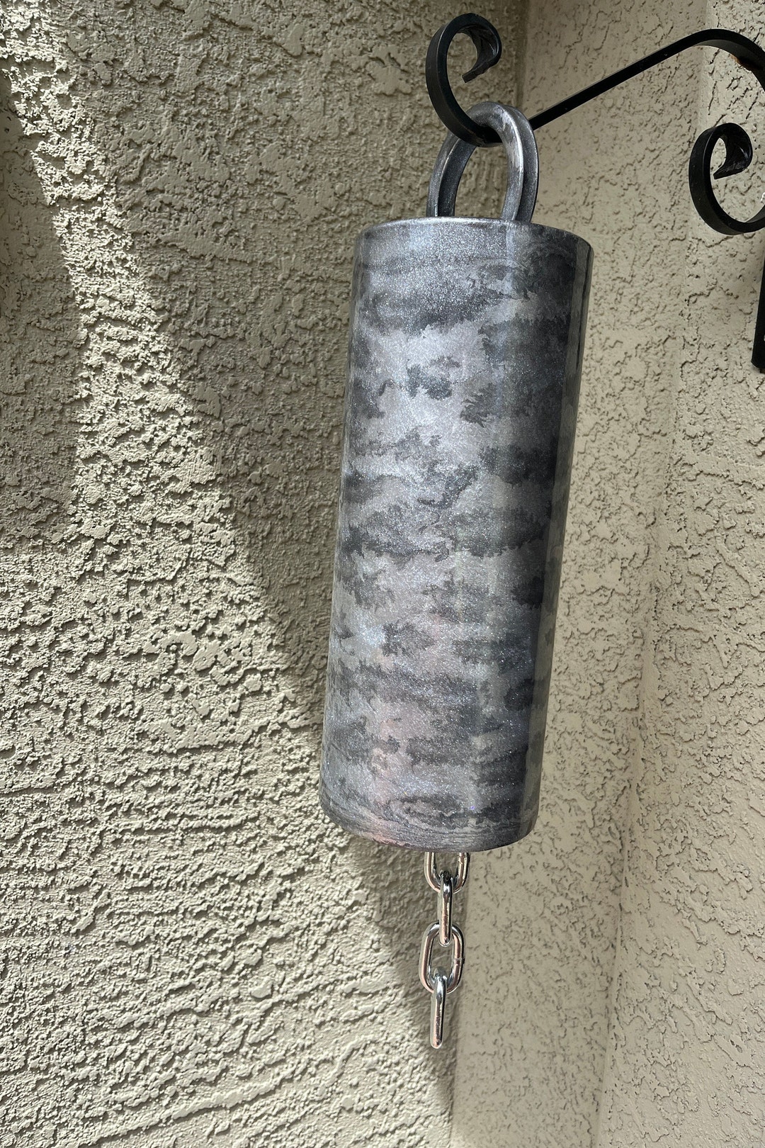 Steel Cylinder Bell Ranch Bell Dinner Bell Rustic Gong Entry Bell Wind ...