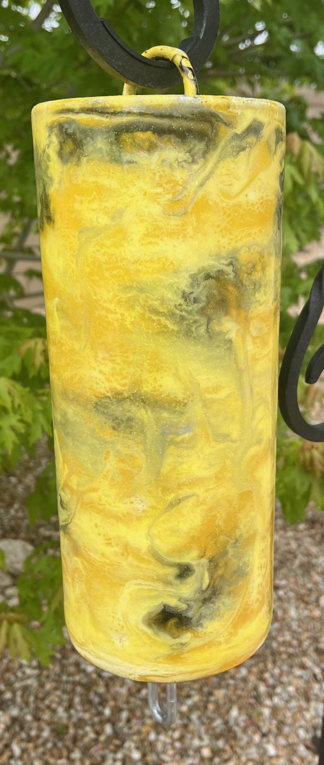 Cylinder Bell Ranch Dinner Rustic Gong Entryway Wind Chime Yellow ...