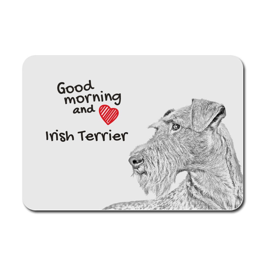 Irish Terrier A Computer Mouse Pad, Sketch Style Graphic With a Dog ...