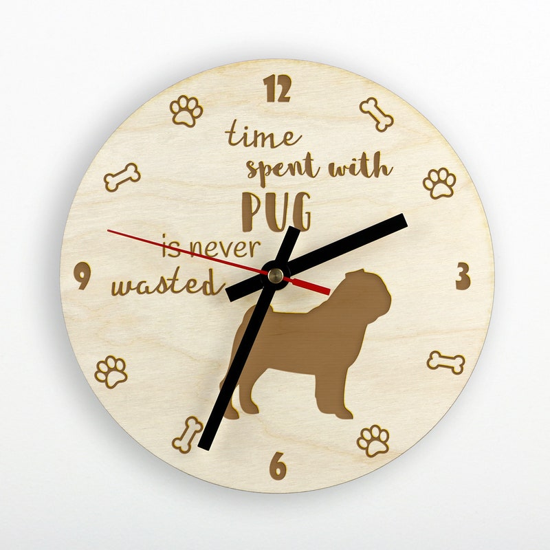Pug Clock - Etsy