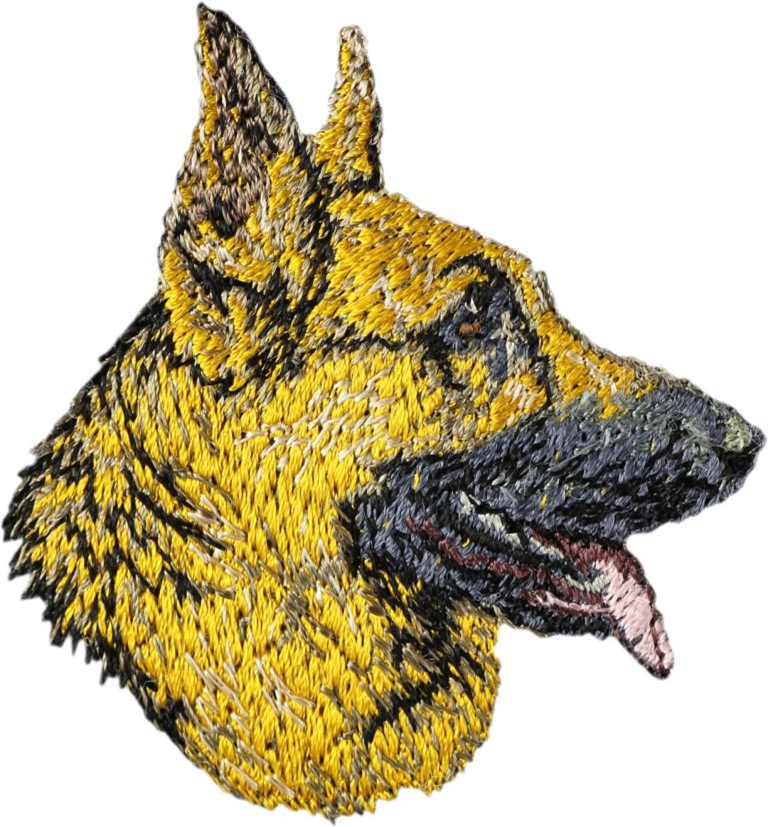 German Shepherd Patch, Embroidered Tab, Patch With a Dog, Sew on Patch ...