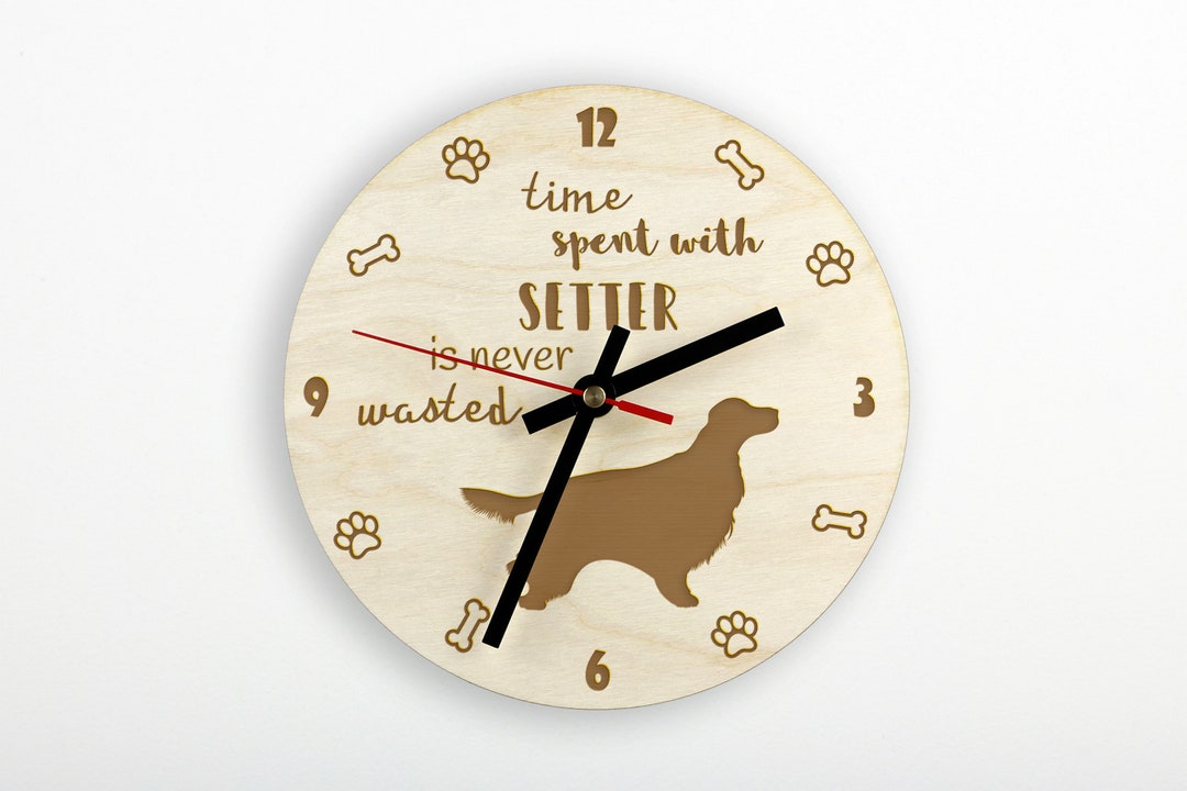 Setter A Clock With a Dog, Wooden Clock, Wall Clock for Dog Lovers ...