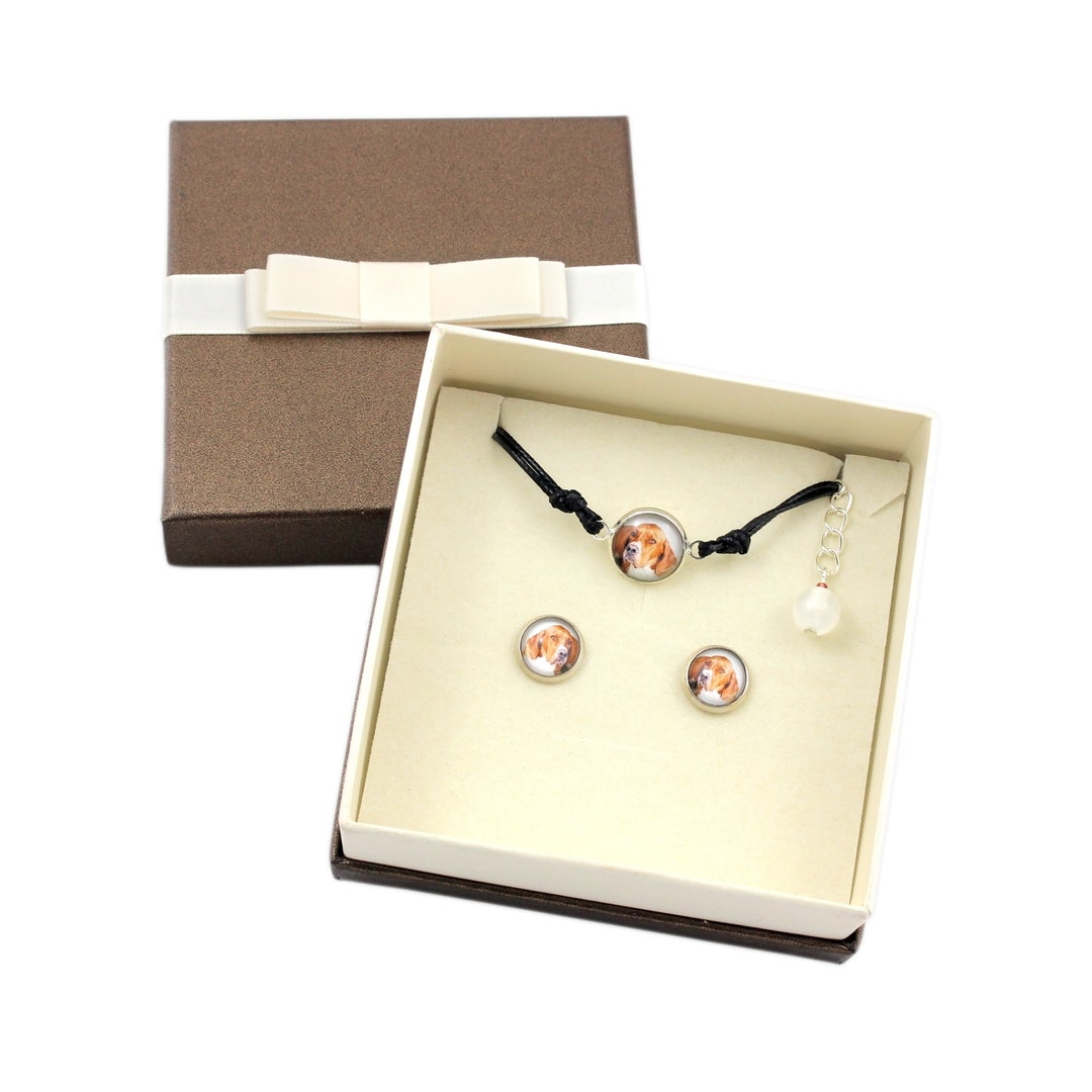 English Pointer A Set of Jewelry in a Gift Box, Bracelet and Earrings ...