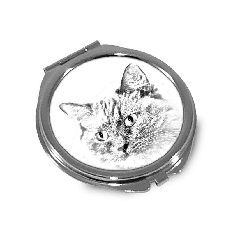 Cat Compact Mirror - Etsy