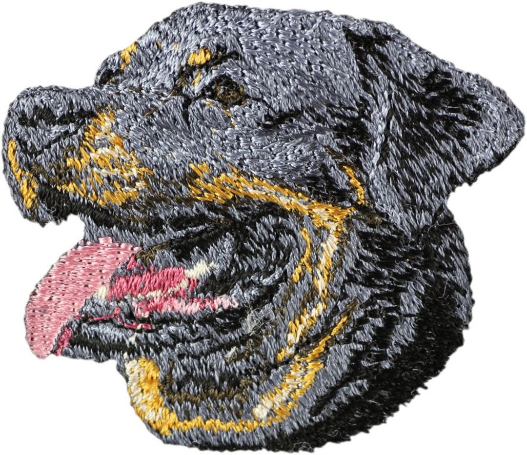 Rottweiler Patch, Embroidered Tab, Patch With a Dog, Sew on Patch, Dog ...