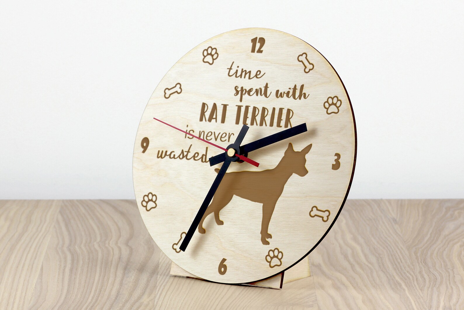Reloj con perro, reloj de madera, reloj de pared para amantes de los ...