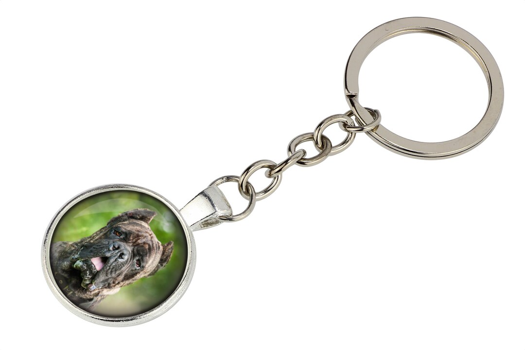 Cane Corso Keyring With a Photo of a Dog, Customizable Keychain for Pet ...