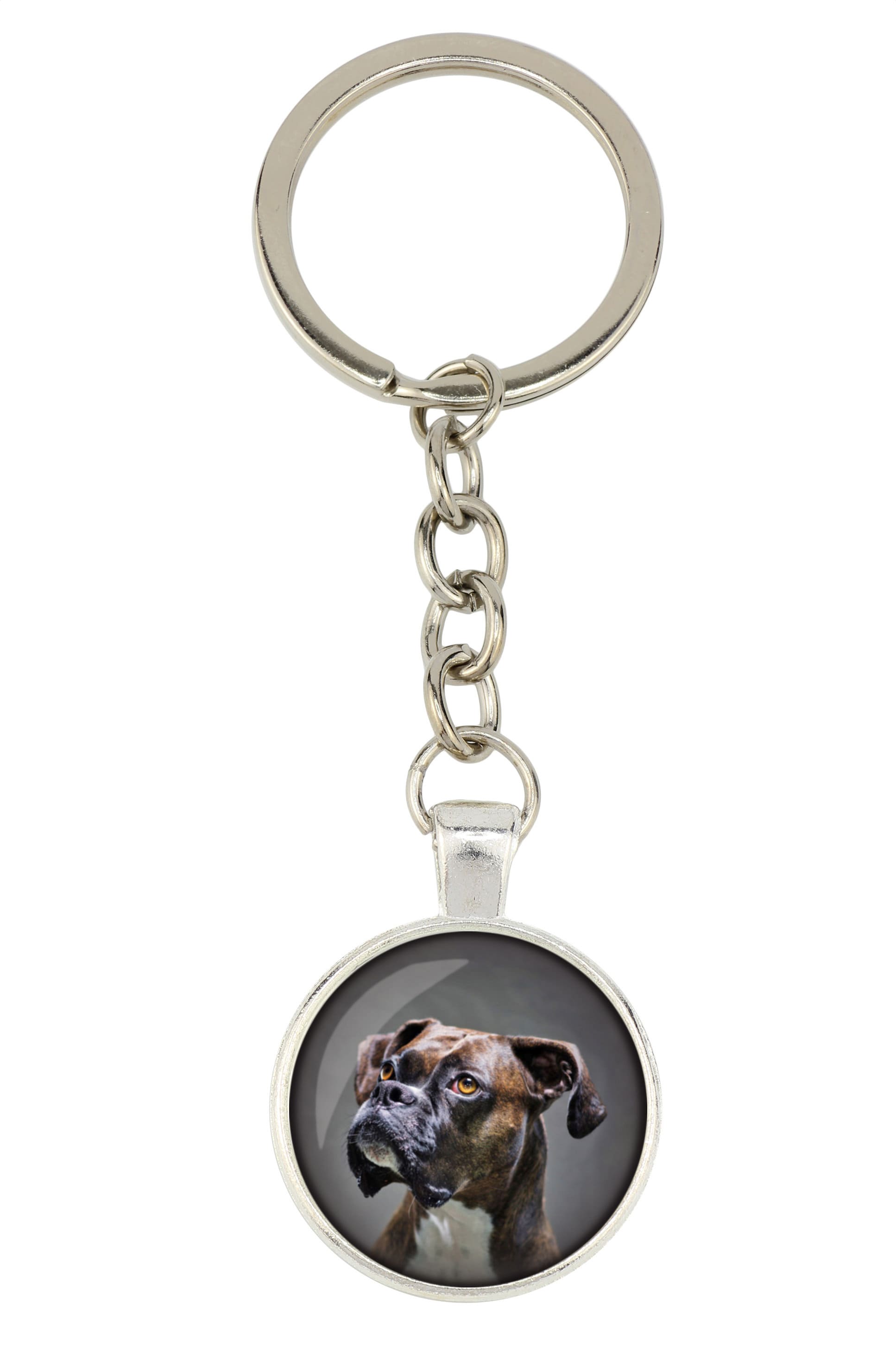 Boxer Keyring With a Photo of a Dog, Customizable Keychain for Pet ...