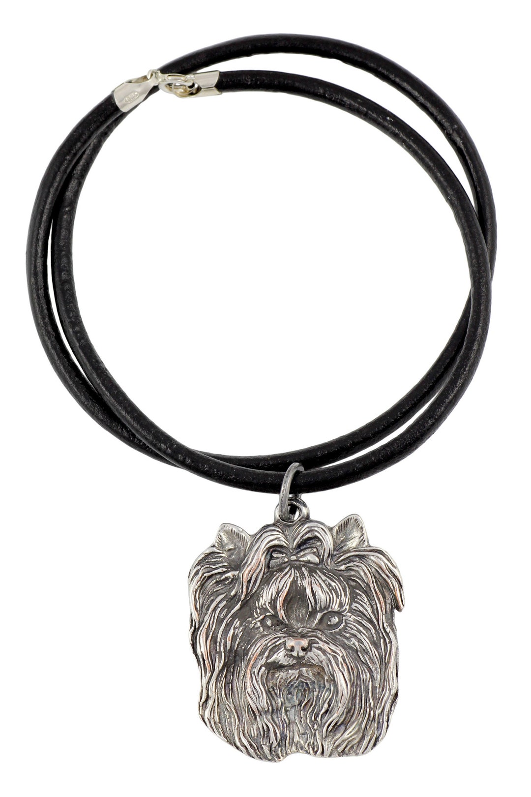 Yorkshire Terrier, Yorkie Necklace, Silver Plated Dog Pendant on a ...