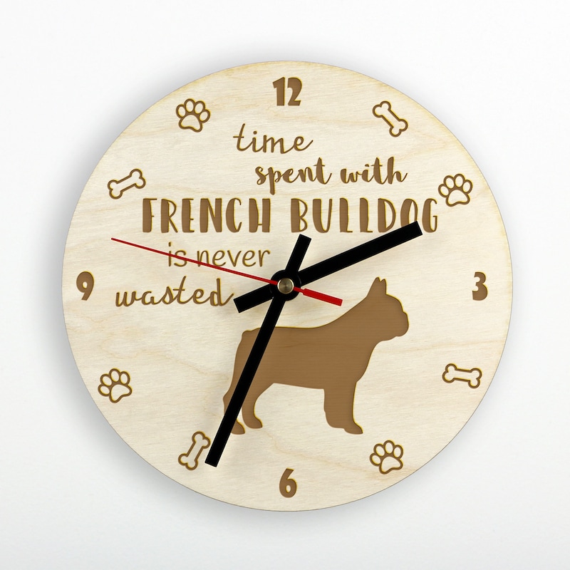 French Bulldog Clock - Etsy