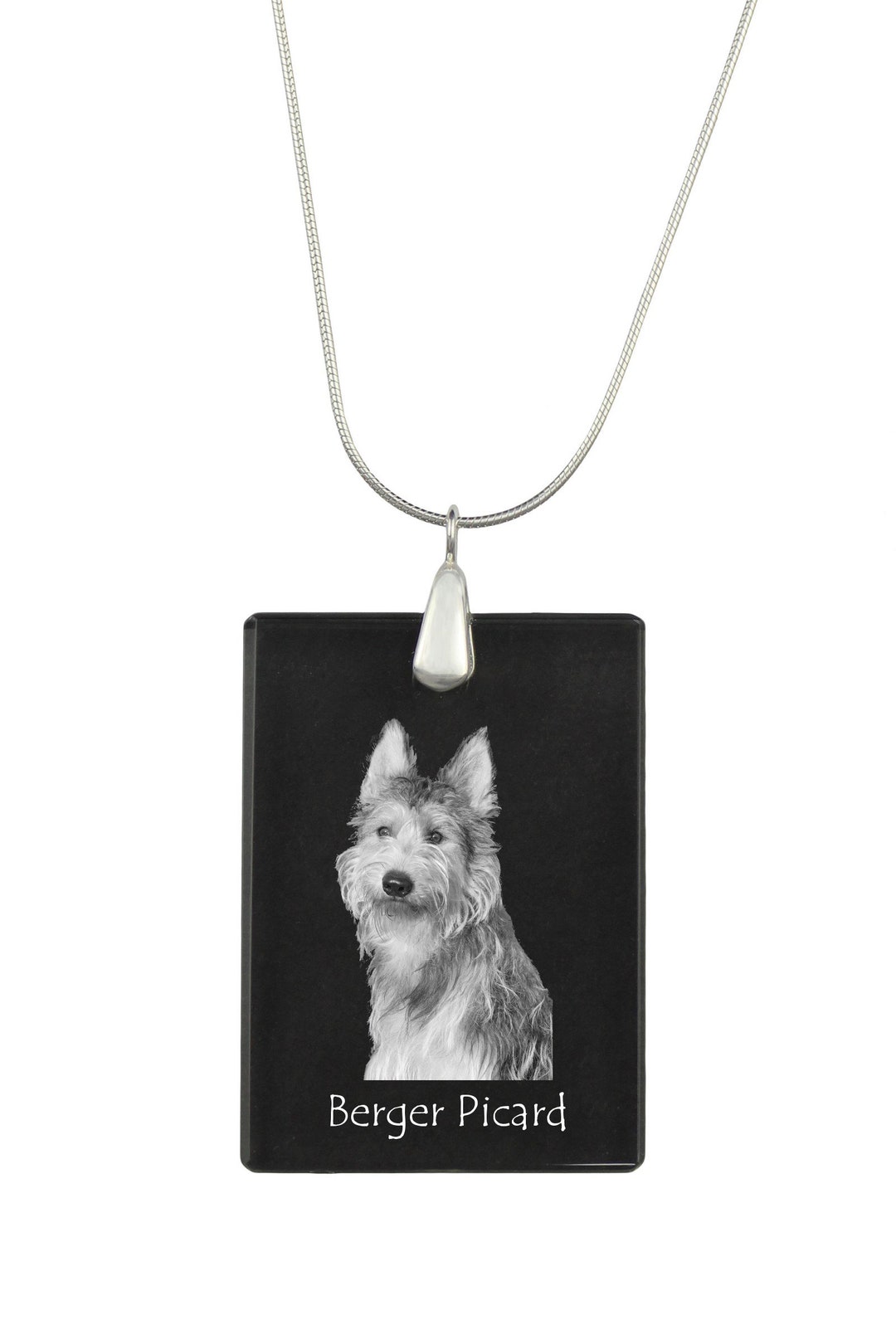 Berger Picard Crystal Pendant With a Dog, Engraved Crystal Pendant ...