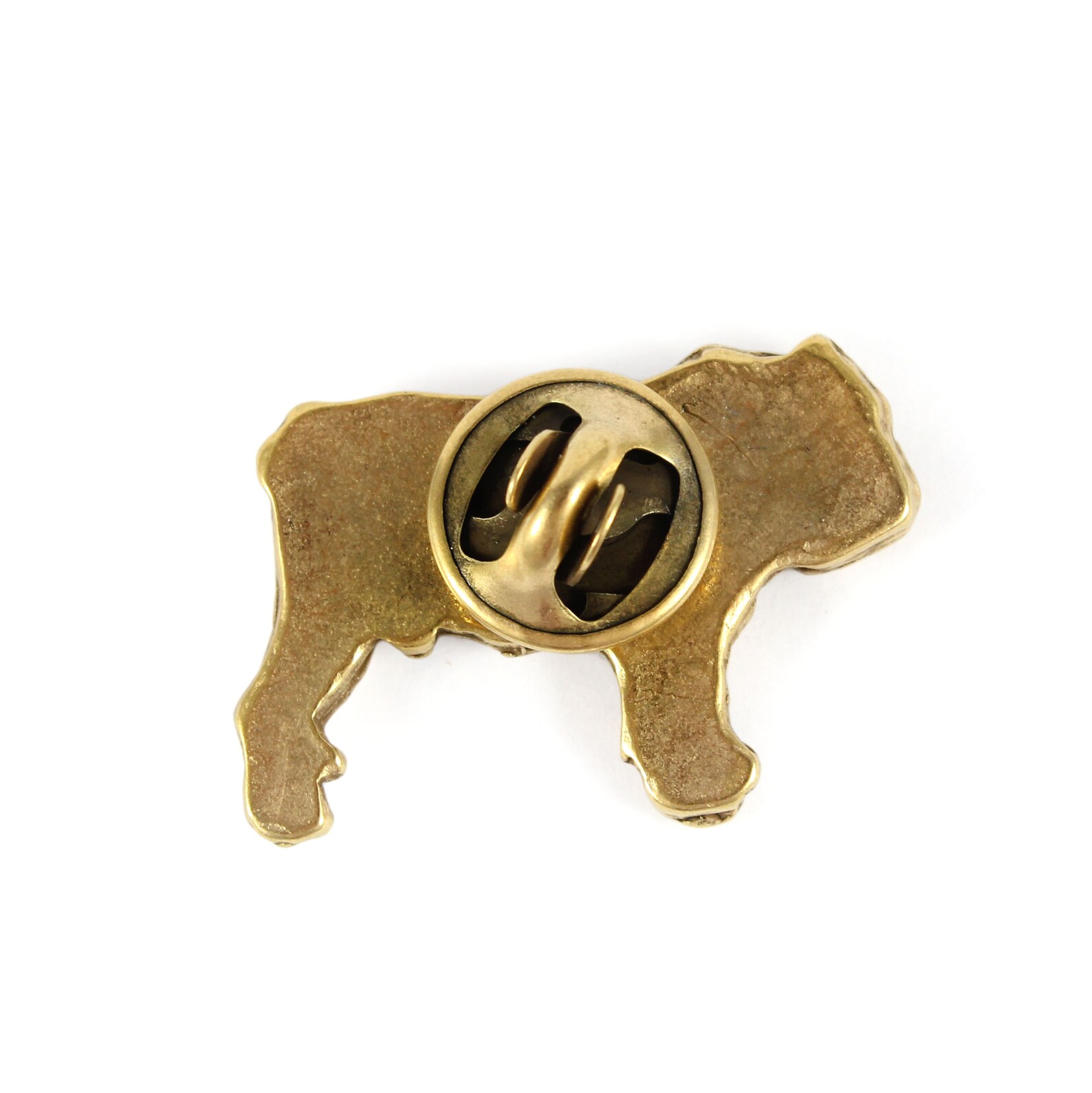 English Bulldog Body Pin, Gold Plated Brooch, Elegant Dog Lover ...