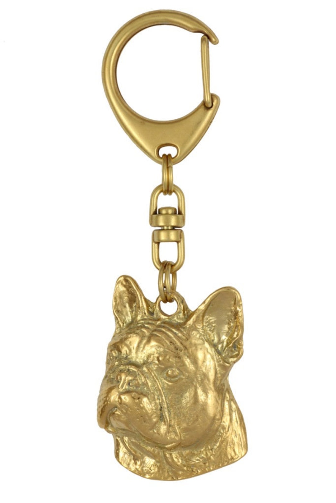 Bloodhound Keyring, Gold Plated Keychain, Key Ring With a Dog, Solid ...
