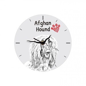 A Clock With a Dog Afghan Hound MDF Clock a Wall and Table - Etsy