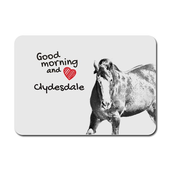 Clydesdale A Computer Mouse Pad Sketch Style Graphic With a | Etsy