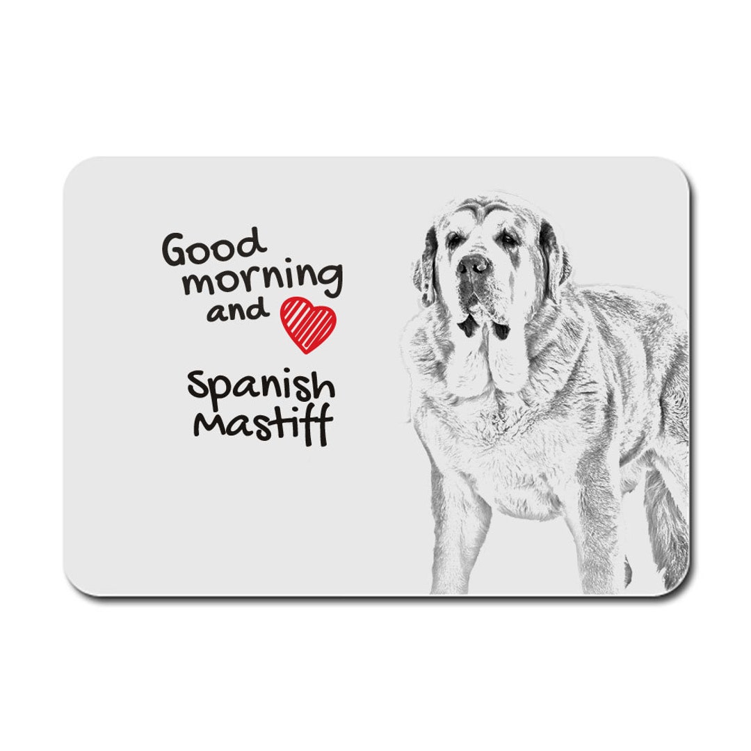 Spanish Mastiff A Computer Mouse Pad, Sketch Style Graphic With a Dog ...