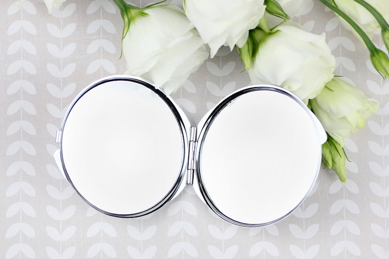 Highland Lynx Pocket Mirror, Sketch Style Graphic of a Cat. Two Mirrors ...