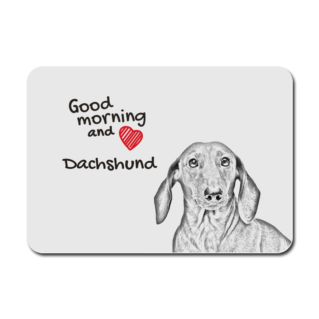 Dachshund A Computer Mouse Pad, Sketch Style Graphic With a Dog ...