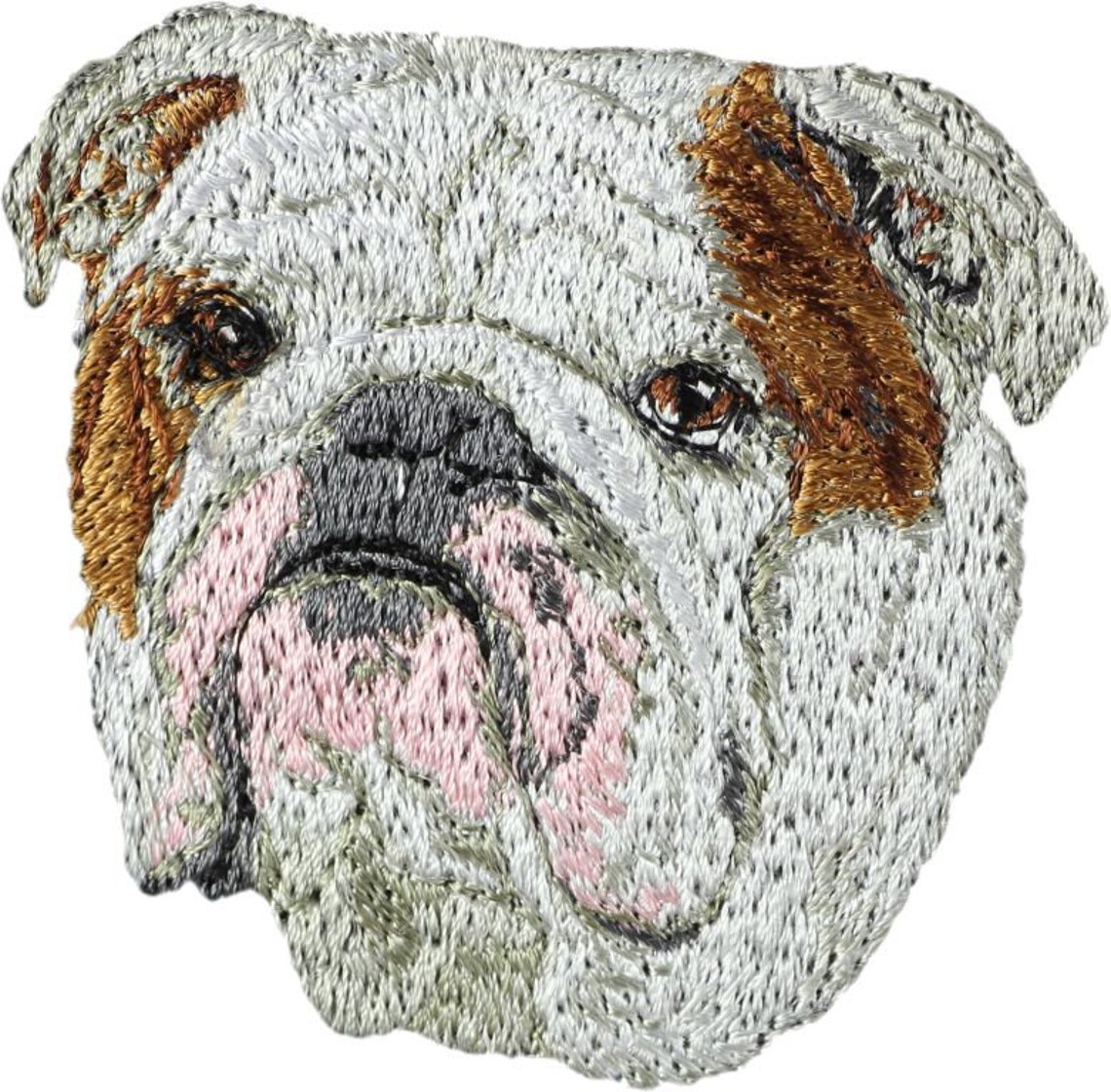 Bulldog Patch Embroidered Tab Patch With a Dog Sew on - Etsy