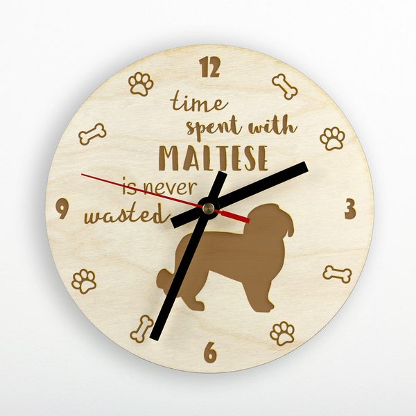 Wooden Maltese Wall Clock - Etsy