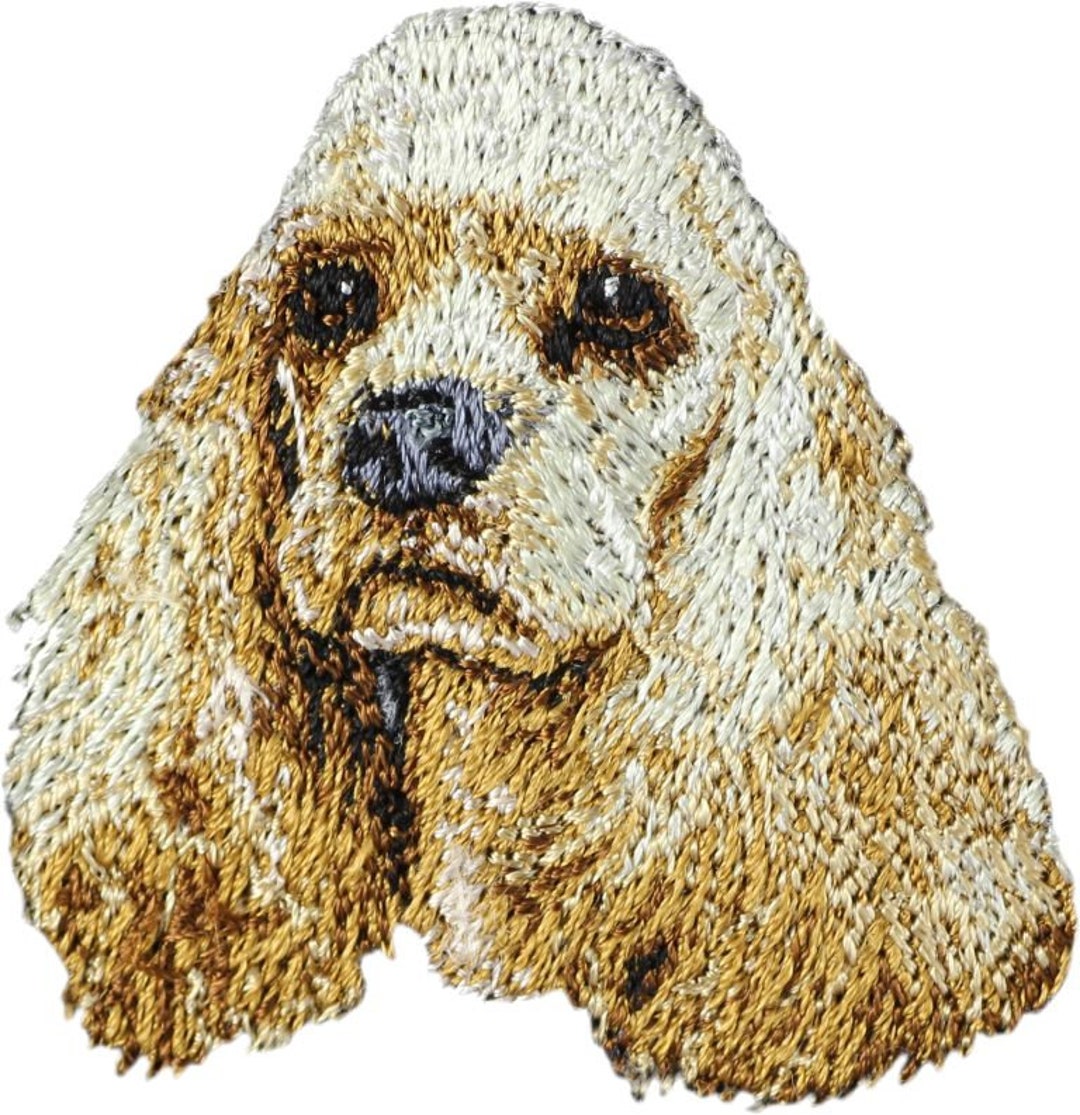 American Cocker Spaniel Patch, Embroidered Tab, Patch With a Dog, Sew ...