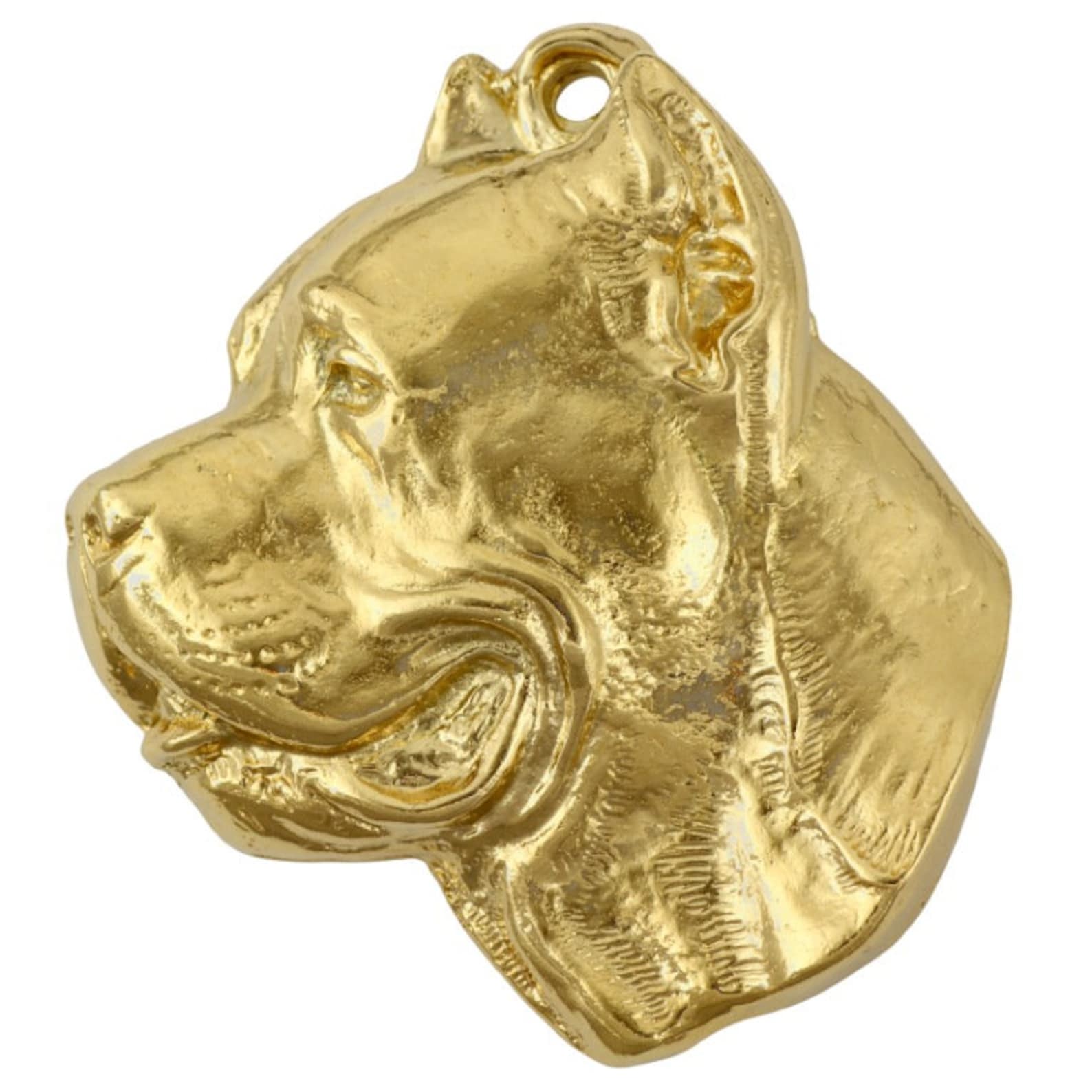 Cane Corso Necklace Gold Plated Dog Pendant on a Leather - Etsy