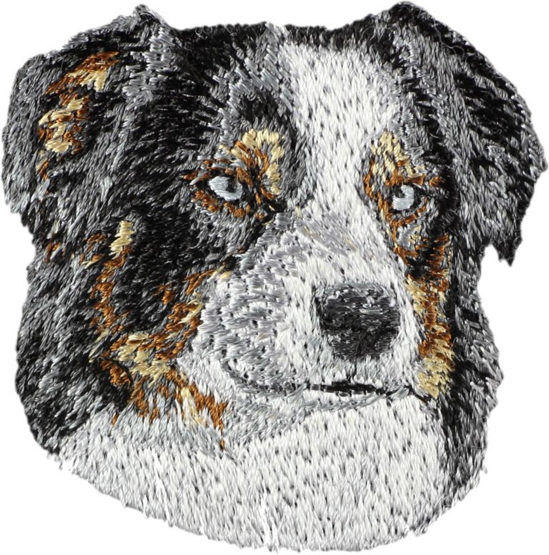Australian Shepherd Patch, Embroidered Tab, Patch With a Dog, Sew on ...