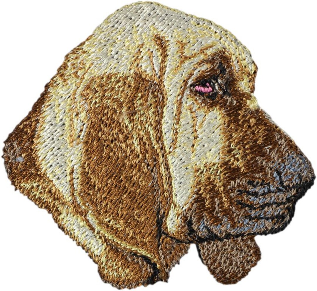 Bloodhound Patch, Embroidered Tab, Patch With a Dog, Sew on Patch, Dog ...