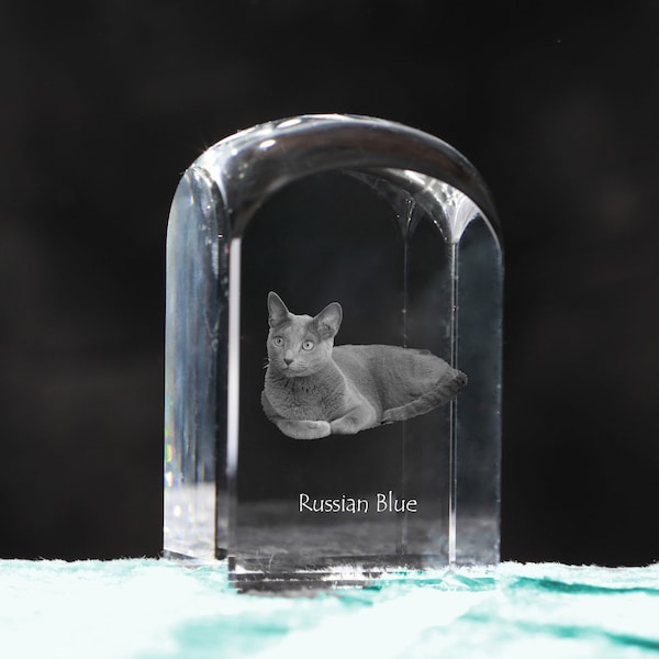 Russian Blue Cat Figurine - Etsy