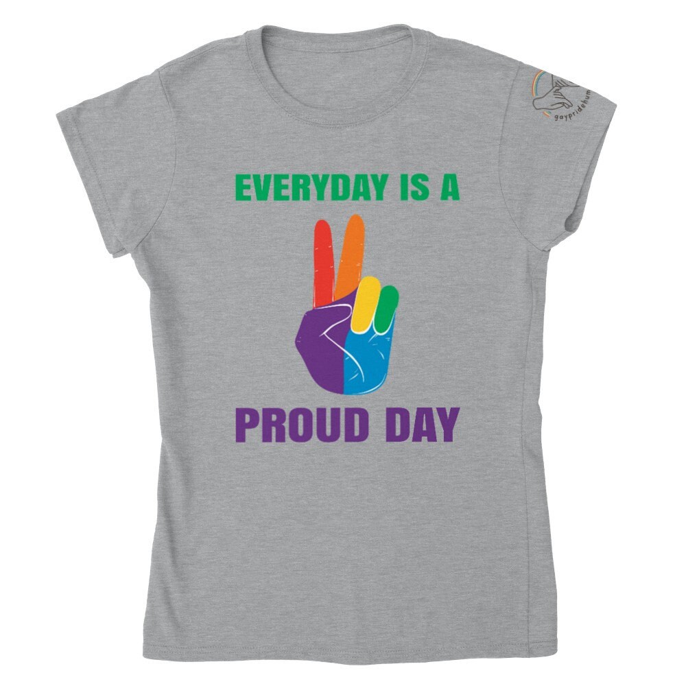 GAY PRIDE SHIRTS Everyday is A Proud Day Lgbtq Quotes Tee Shirt Rainbow ...