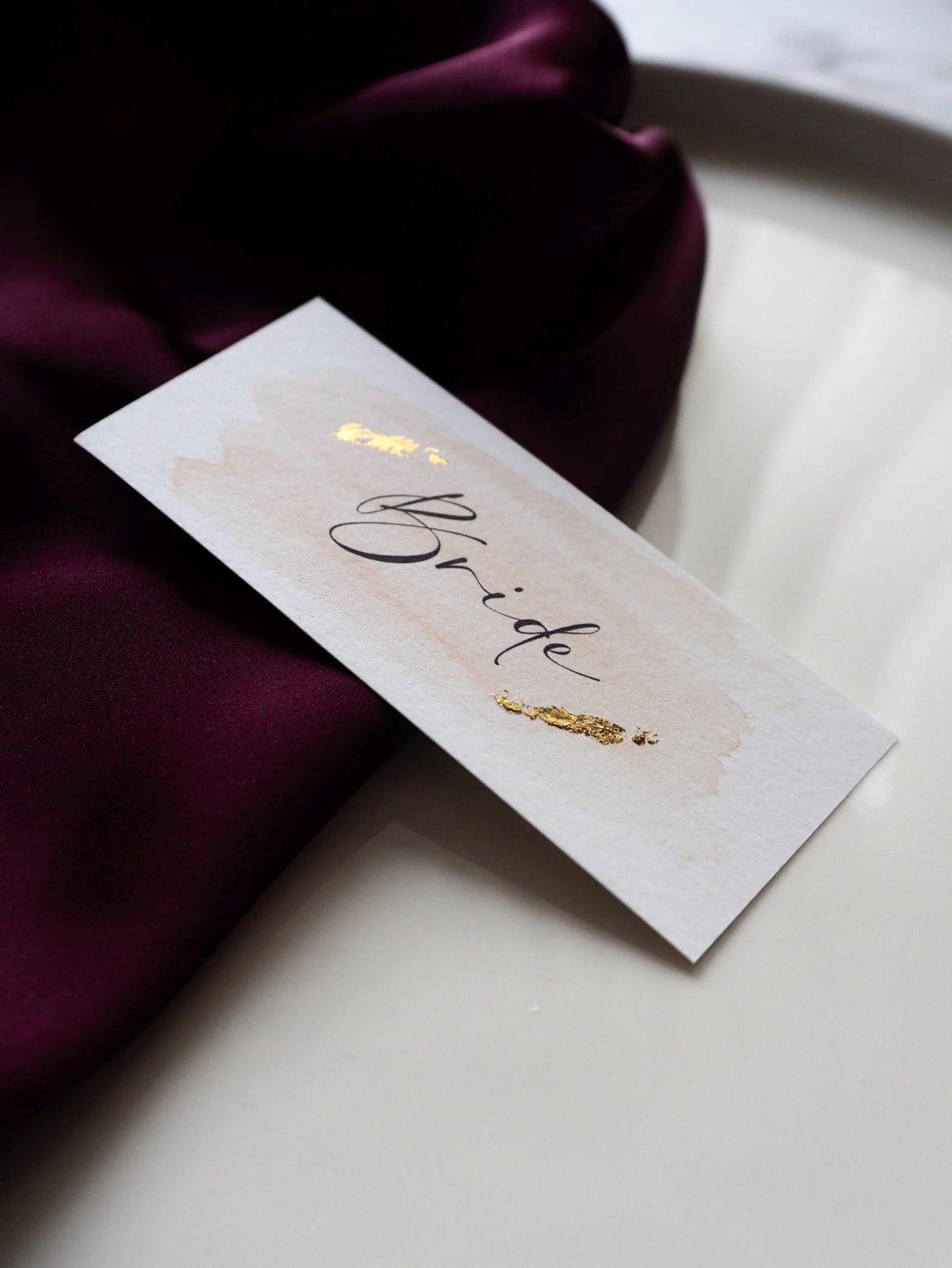 Place Settings | Gold Foil Name Places | Wedding Place Names ...