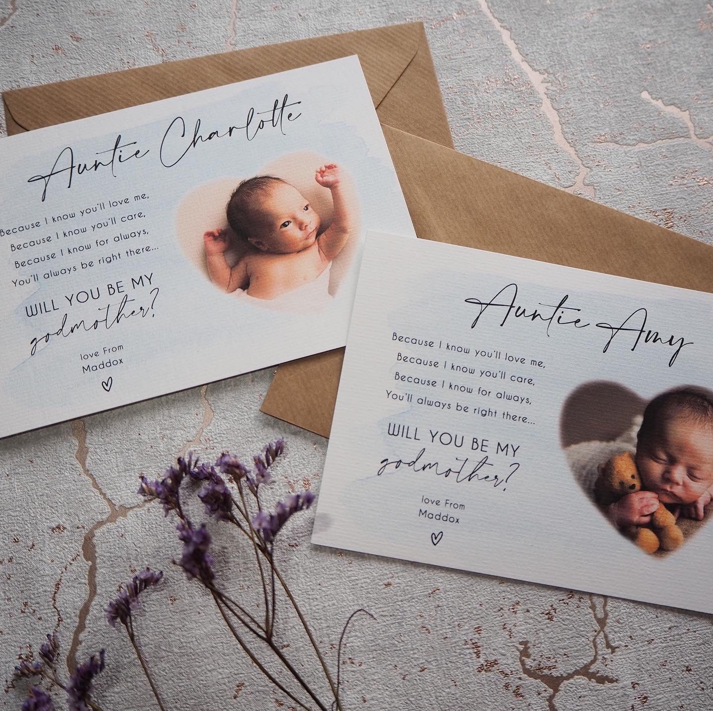 Godparent Proposal Card | Photo Invitation | Christening | Baptism ...