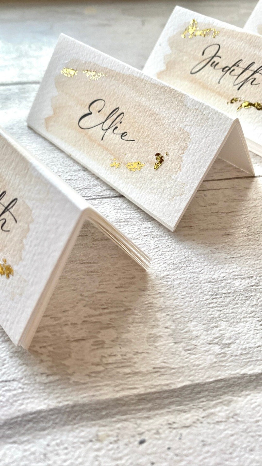 Place Settings | Gold Foil Name Places | Wedding Place Names ...