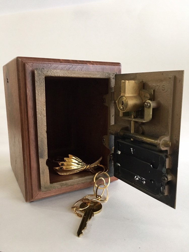 Walnut Vintage Brass Post Office Box Door With Key Lock on - Etsy