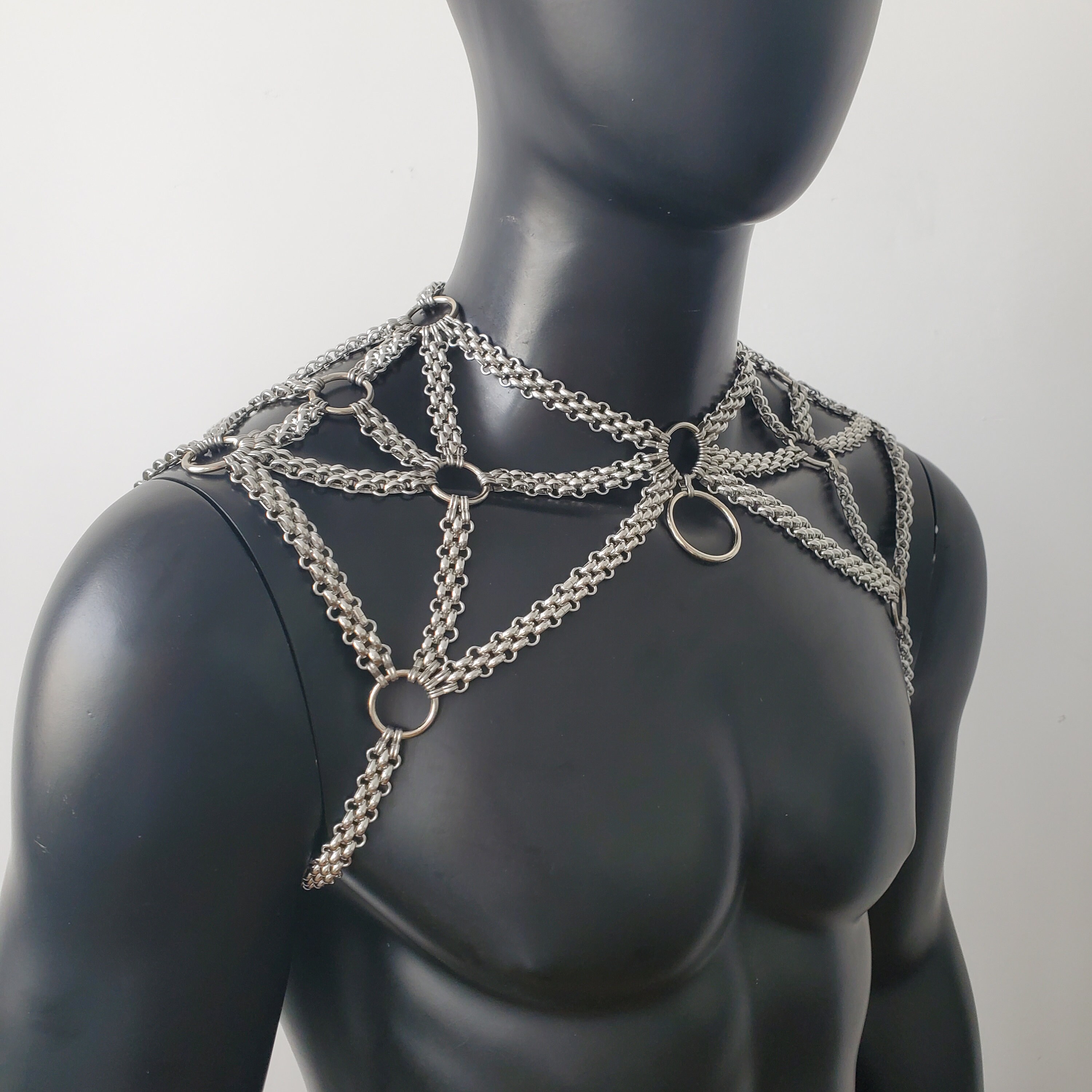 Men Body Chain Shouldershoulder Chain Harnessmens Chain Body - Etsy