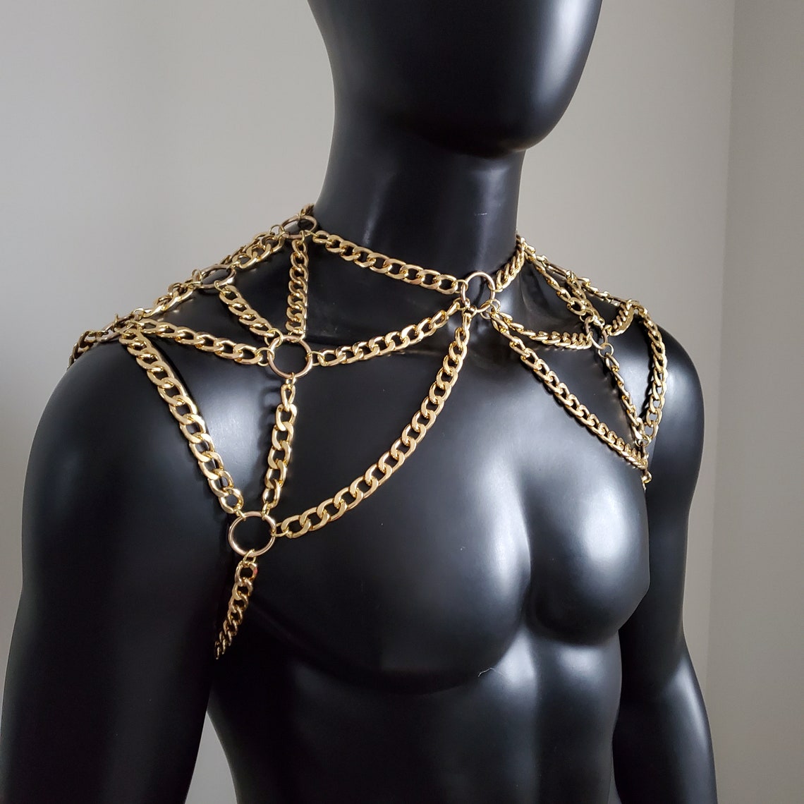 Men Body Chain Shoulder Shoulder Chain Harness Mens And Etsy Singapore