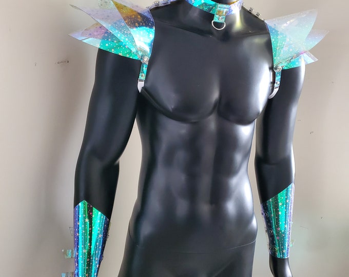 Open Backed Leather Capelet, Shoulder Wear, Epaulets, Statement Piece ...