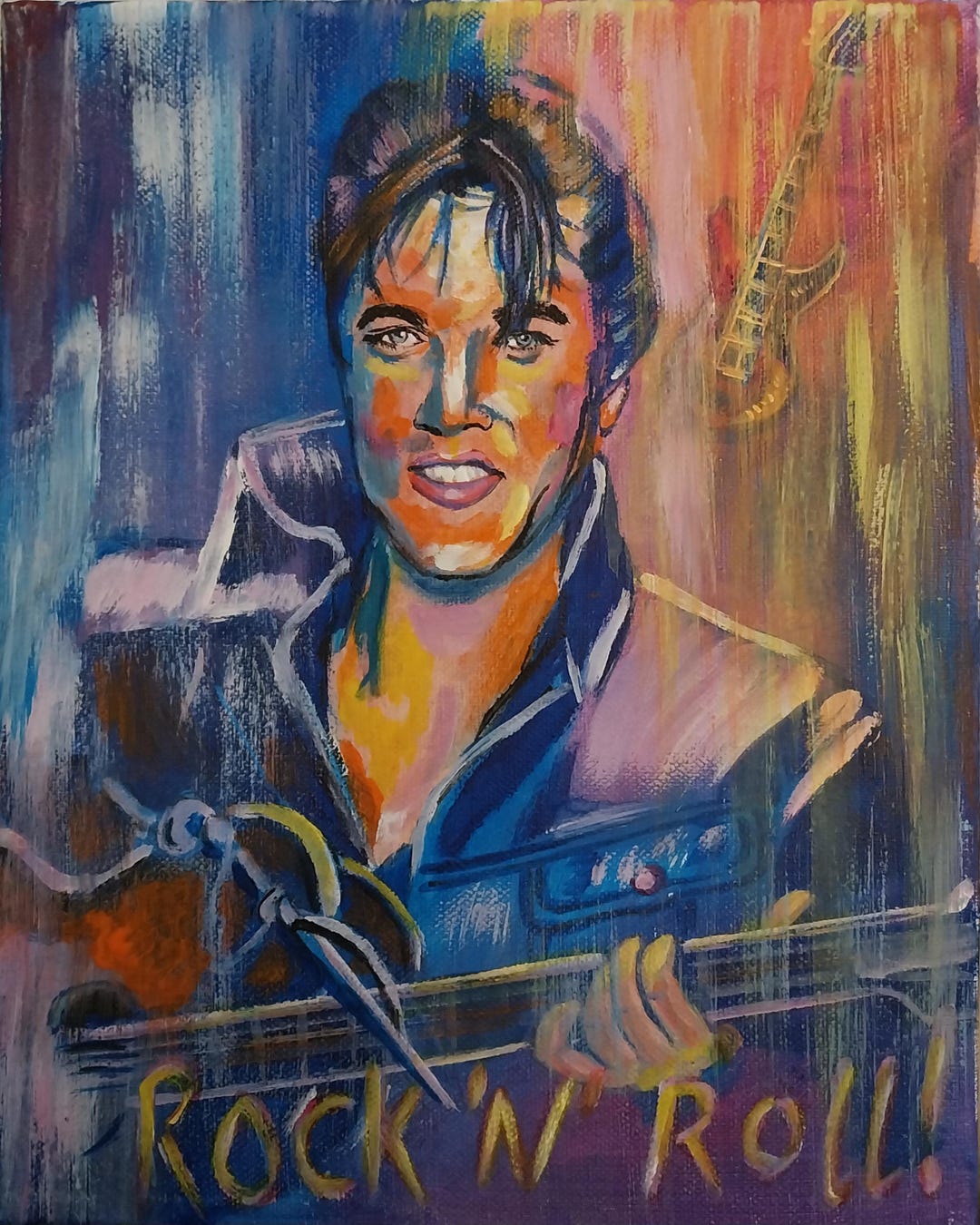 Elvis Presley Pop Art Portrait, Colorful Portrait Abstract, Elvis ...