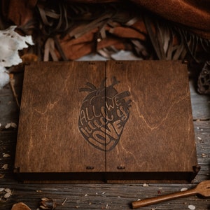 Wooden Box, 5x7 Photo Storage, Home Decor, Wedding Present, Anniversary ...