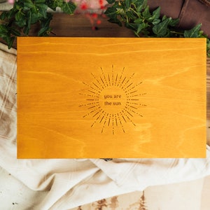 6x9 Wooden Photo Box, Personalized Gift for Couple, Memory Box, Baby ...