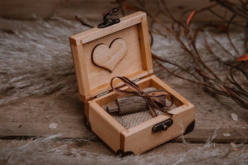 Wooden Box for Flash Drive Usb Packaging Personalized Usb - Etsy