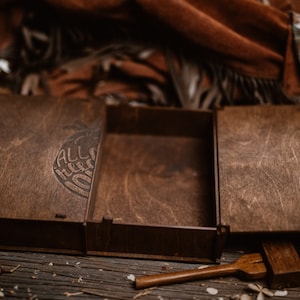 Wooden Box, 5x7 Photo Storage, Home Decor, Wedding Present, Anniversary ...