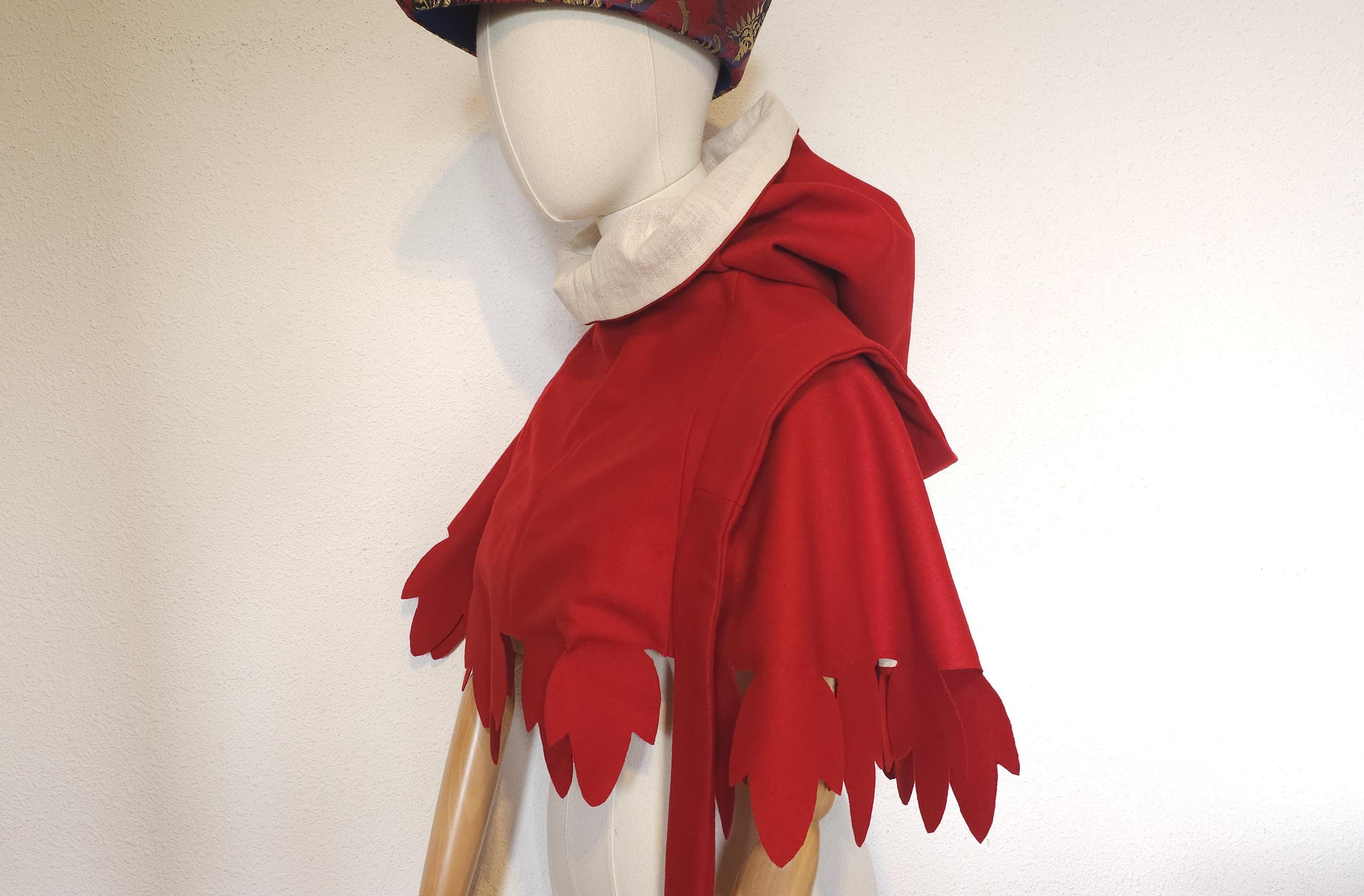 14th Century Medieval Liripipe Hood Made of Wool and Linen Lining, With ...