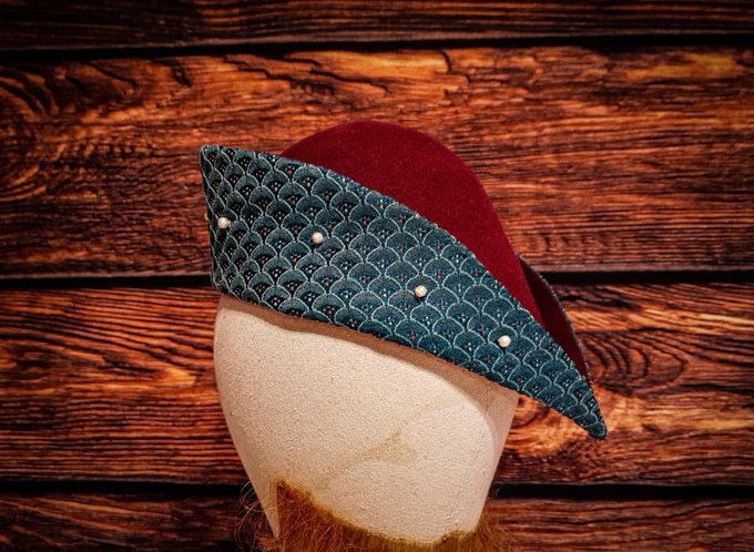 Bycocket Gorra Medieval De Fieltro De Lana Con Ala Forrada En - Etsy