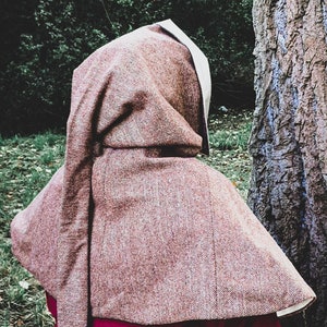 14th Century Medieval Liripipe Hood Made of Wool and Linen Lining - Etsy