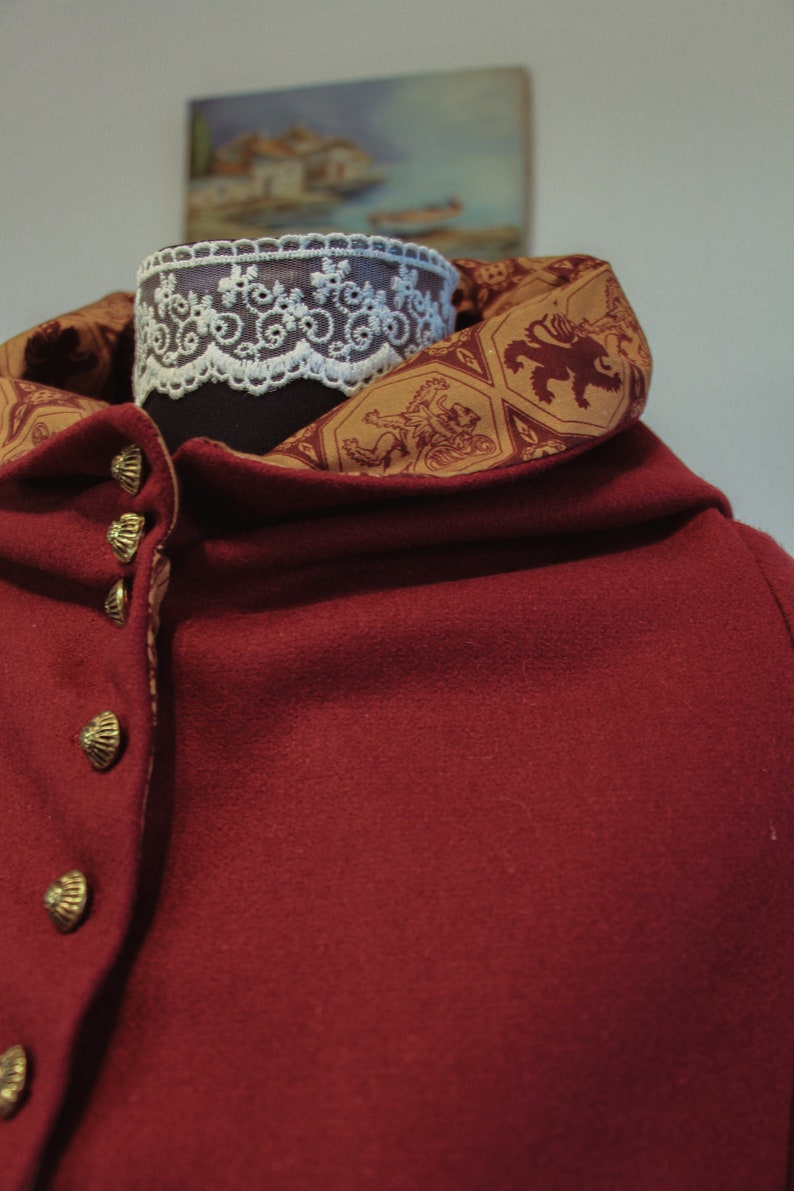 Medieval Liripipe Hood From the 14th Century Made of Wool and Printed ...
