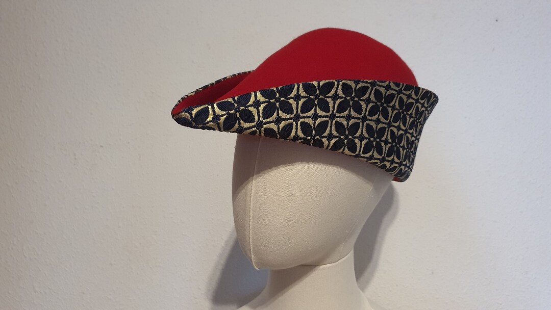 Ready to Ship. Bycocket, Medieval Wool Felt Cap With Lined Brim in ...