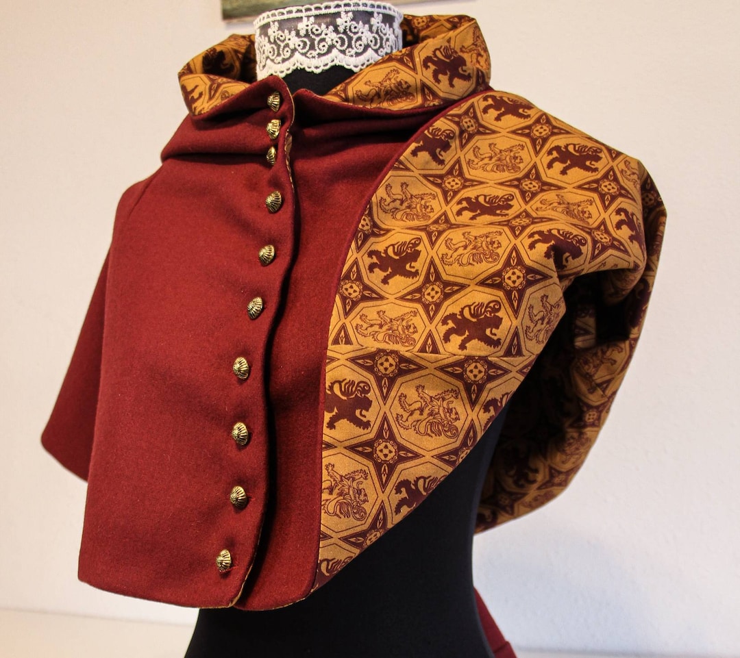 Medieval Liripipe Hood From the 14th Century Made of Wool and Printed ...