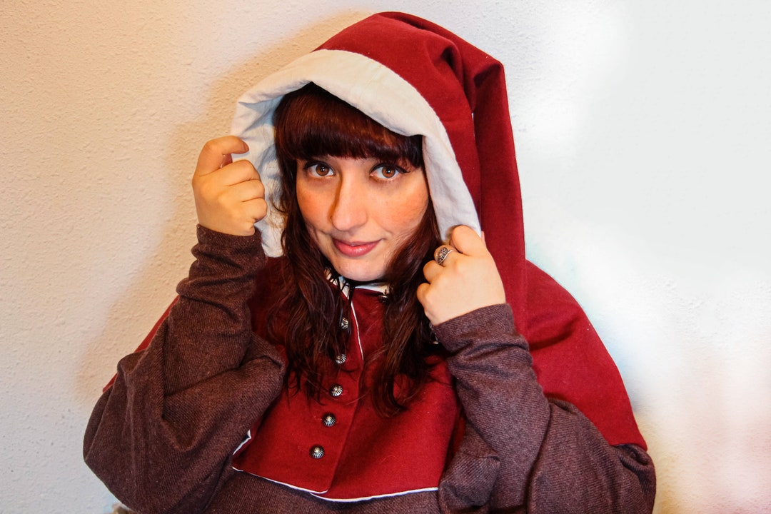 14th Century Medieval Liripipe Hood Made of Wool and Linen Lining - Etsy