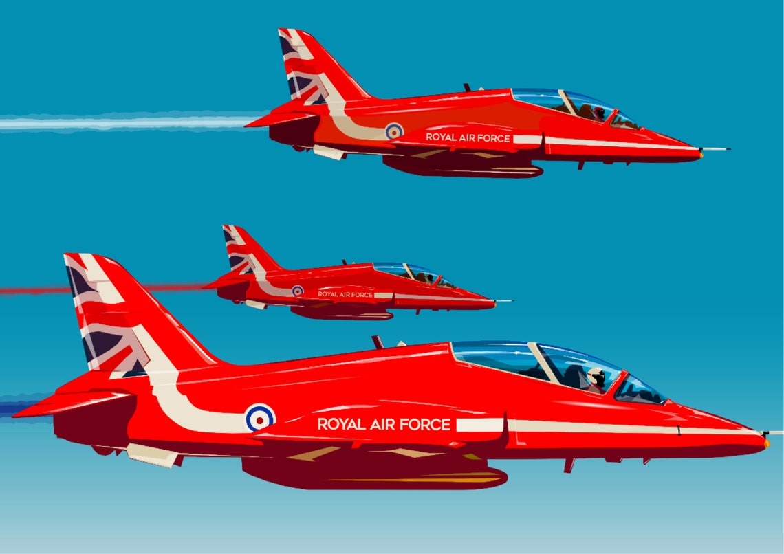 Red Arrows Formation - Etsy